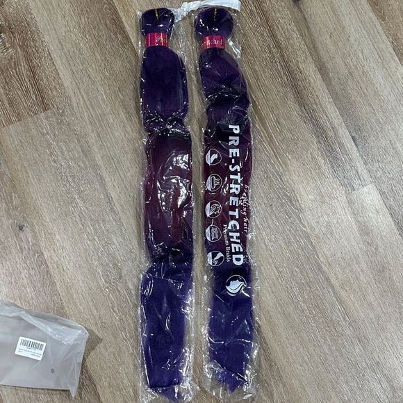 Hair | Purple Prestretched Hair Extensions Ombr Purple Rose Braid Hair ...